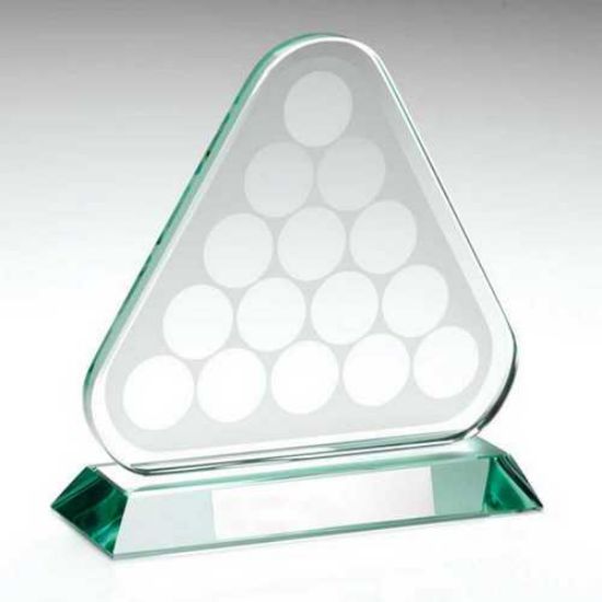 Trophy Distributors - Jade Glass Pool|snooker Balls In Triangle With ...