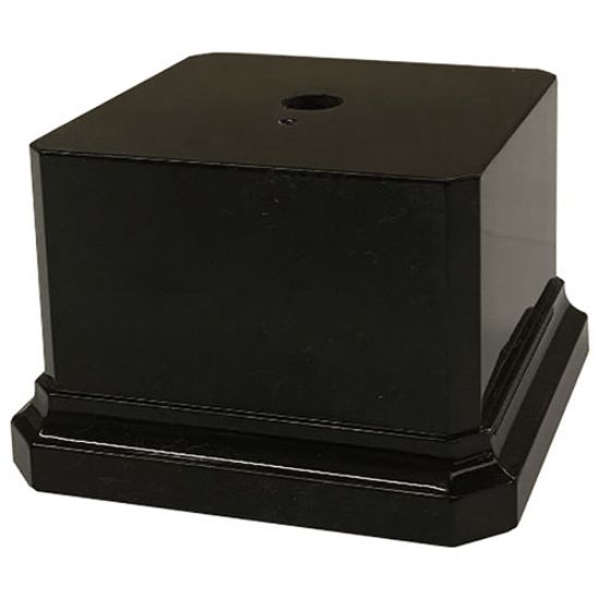 Trophy Distributors - Black Plastic Square Base - 125 X 125 X 65mm