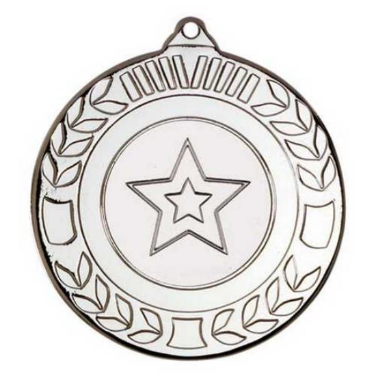 Trophy Distributors - Wreath Medal (1in Centre) Silver - 2in
