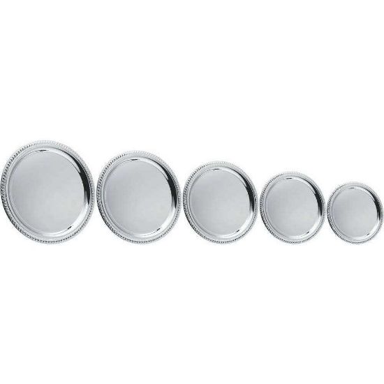 Trophy Distributors - Silver Plated Iron Salver...Round With Rope Edge ...