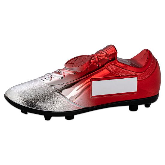 Trophy Distributors - Filled Plastic Footballl Boot In Silver|red With ...